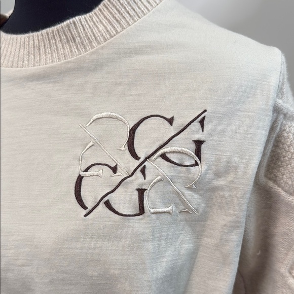 Callaway | Sweaters | Callaway Cream Crew Neck Sweater Knit Design ...